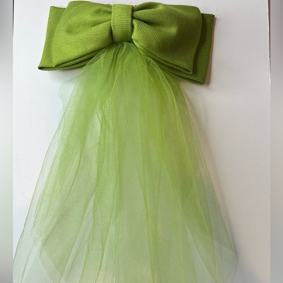 Accessories | Vintage Bridal Bow Headpiece With Vail 197 | Poshmark